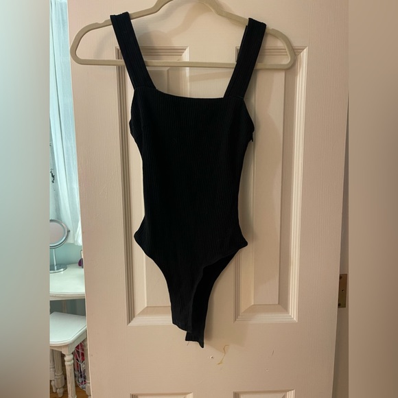 Princess Polly | Tops | Princess Polly Square Neck Ribbed Bodysuit ...